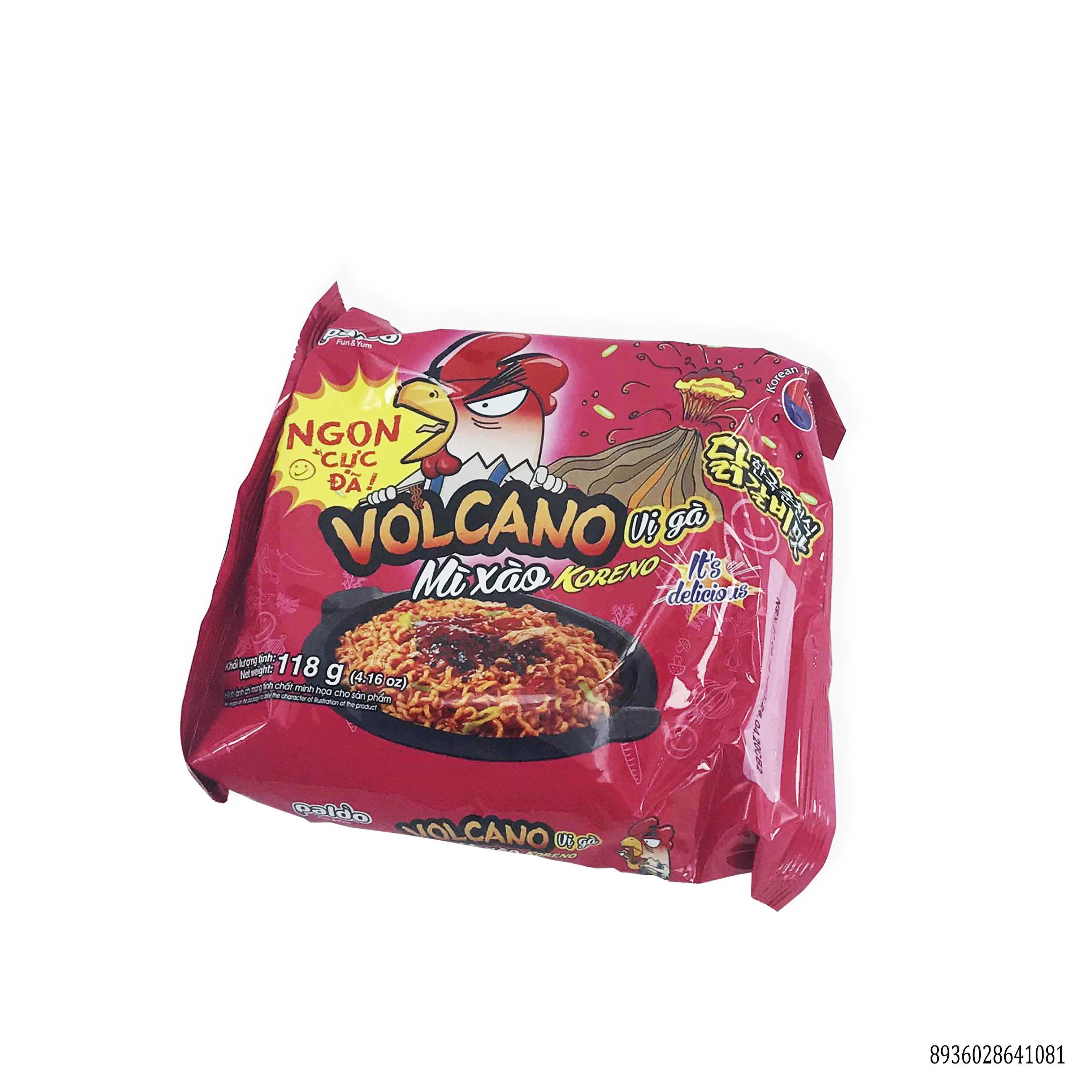Mỳ Xào Vị Gà Koreno Volcano 118 Gr - Minh Cầu Mart - Siêu thị trong tầm tay