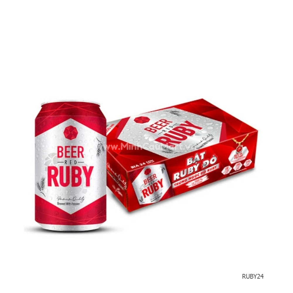 Bia RUBY 330ml 24lon/thùng - Minh Cầu Mart - Siêu thị trong tầm tay