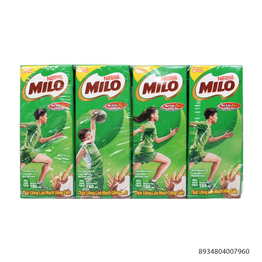 Sữa Tươi Uống Milo 180Ml - Minh Cầu Mart - Siêu thị trong tầm tay