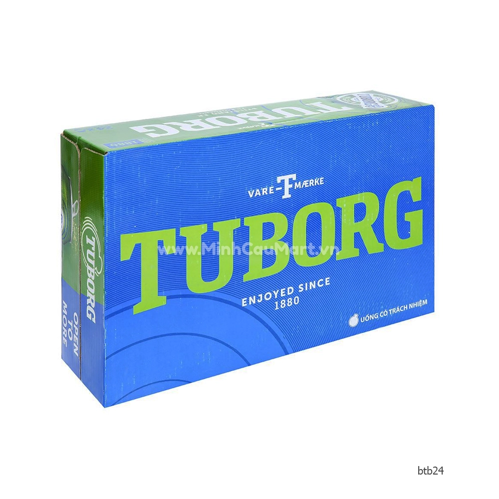 Bia Tuborg 330ml thùng 24 lon - Minh Cầu Mart - Siêu thị trong tầm tay
