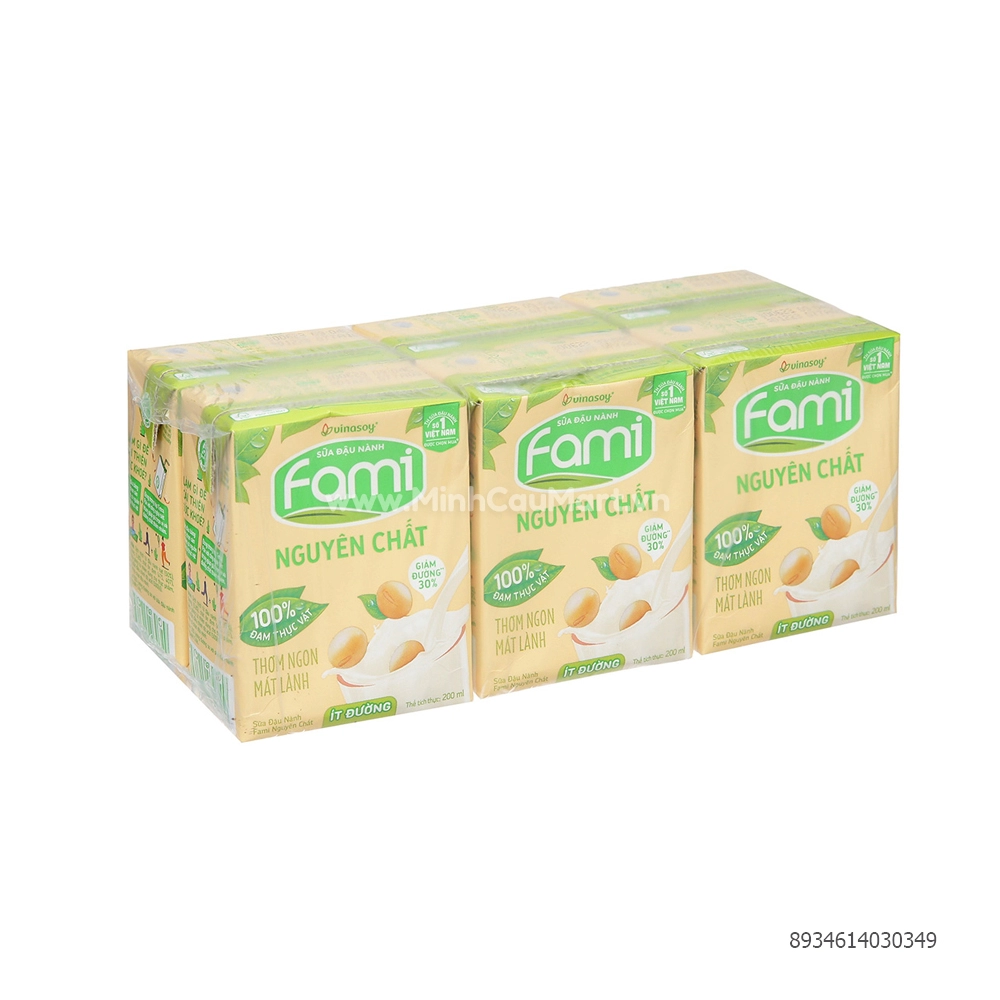 Sữa Đậu Nành Fami Vinasoy Ít Đường 200ML - Minh Cầu Mart - Siêu thị ...