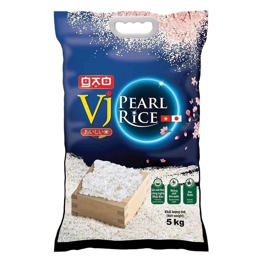 Gạo VJ Pearl Rice 5kg - Minh Cầu Mart - Siêu thị trong tầm tay