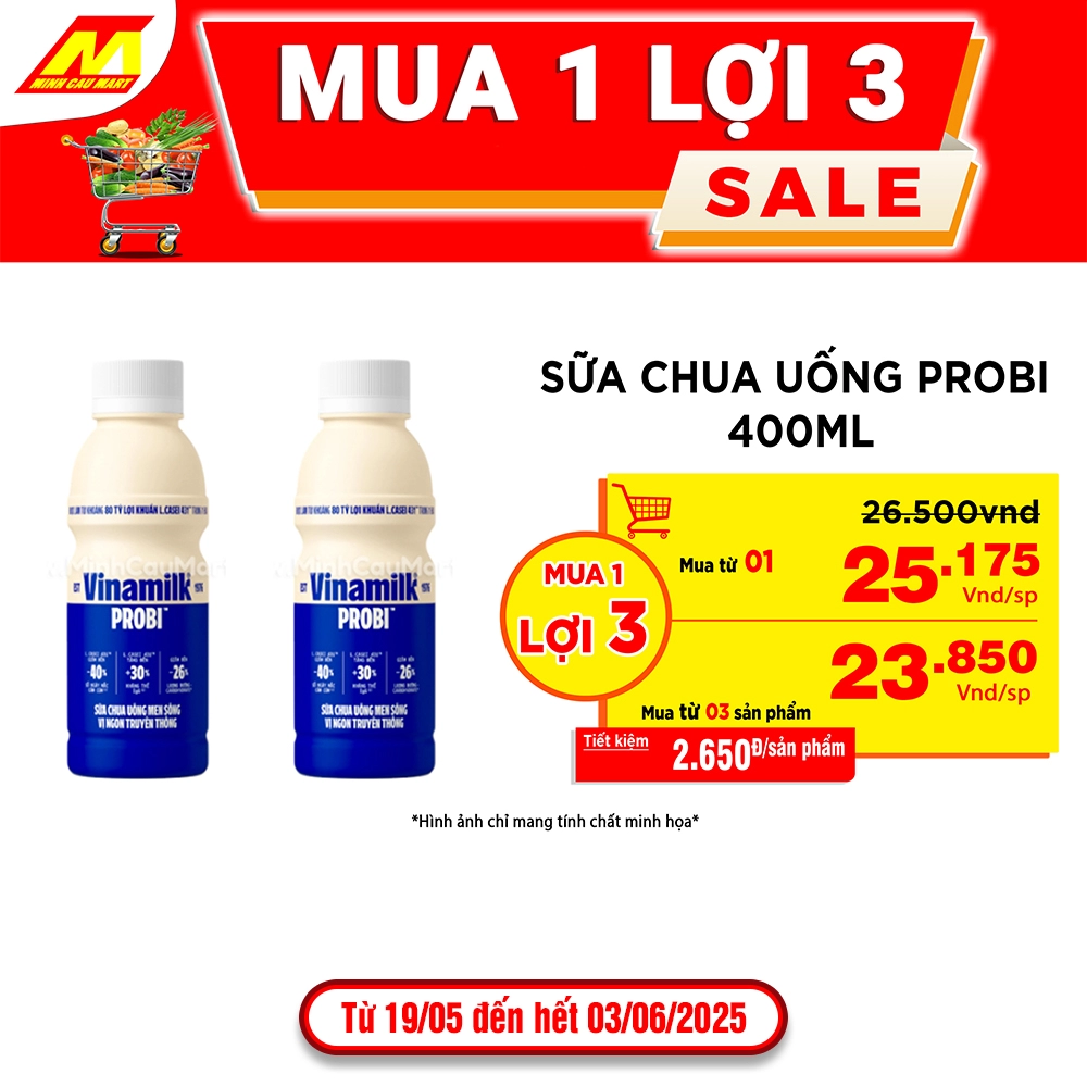 Sữa chua uống Probi 400ml - Minh Cầu Mart - Siêu thị trong tầm tay