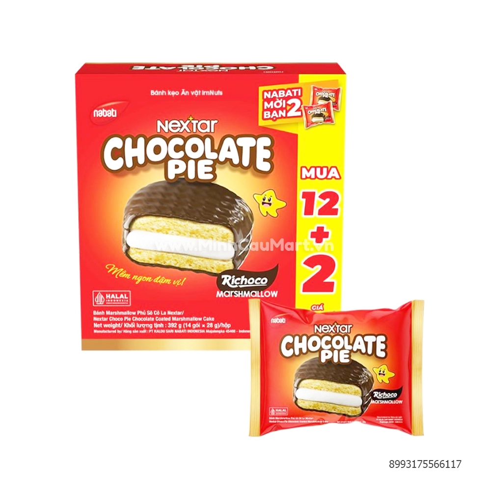 Bánh chocolate pie Nabati hộp 392g - Minh Cầu Mart - Siêu thị trong tầm tay
