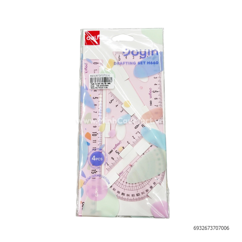 Bộ thước kẻ học sinh H660 - Minh Cầu Mart - Siêu thị trong tầm tay